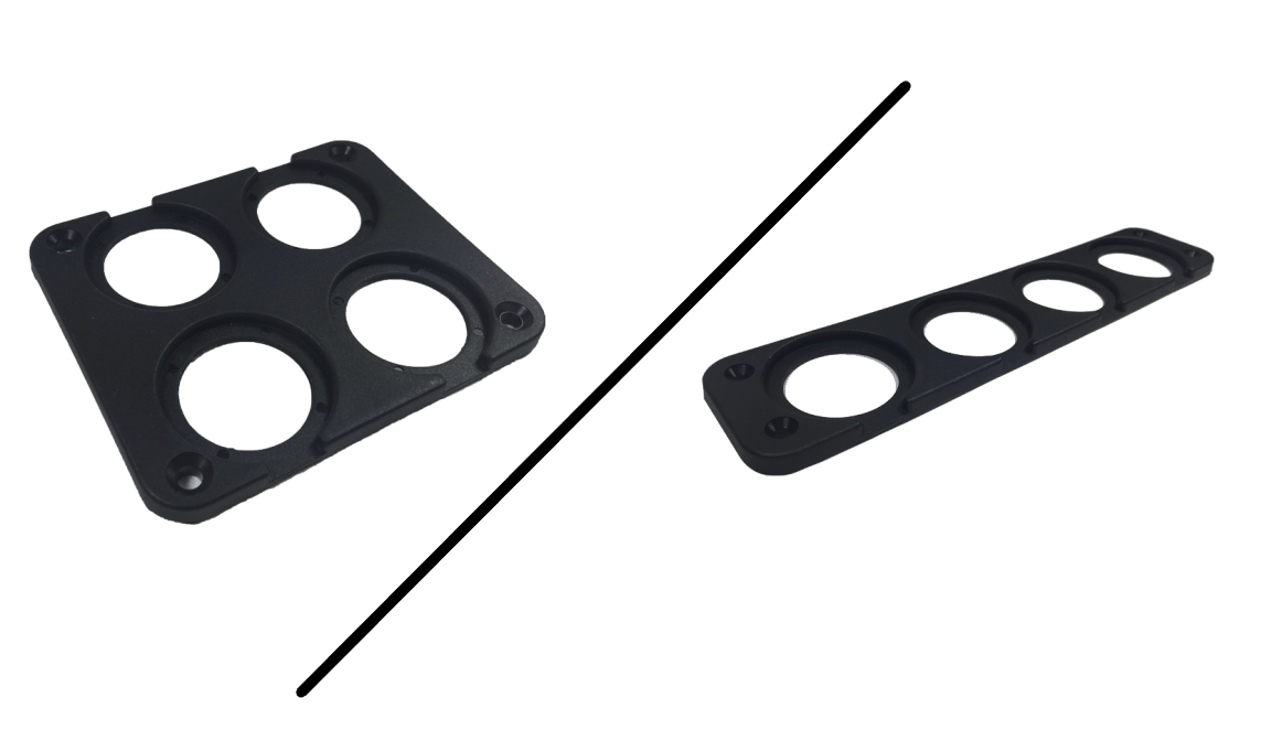 Quadruple frame for round recessed sockets - Electrics / Adapter ...