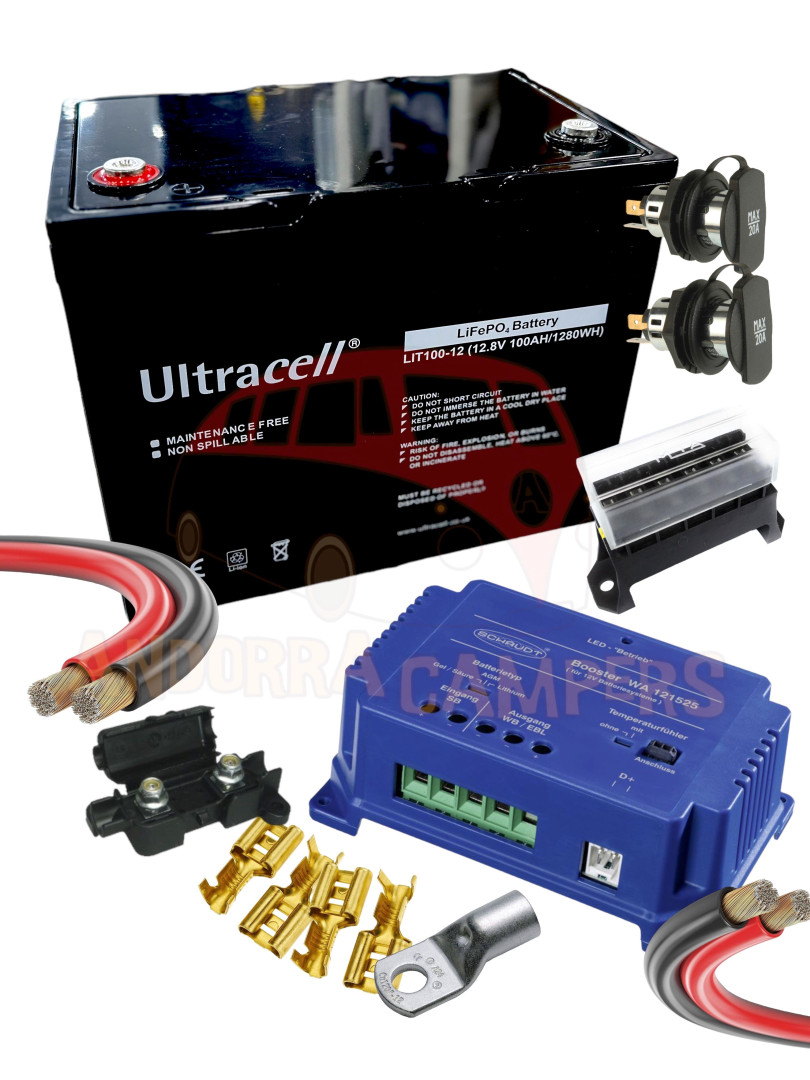Kit d'installation de batterie auxiliaire Ultracell LITHIUM 100Ah avec ...