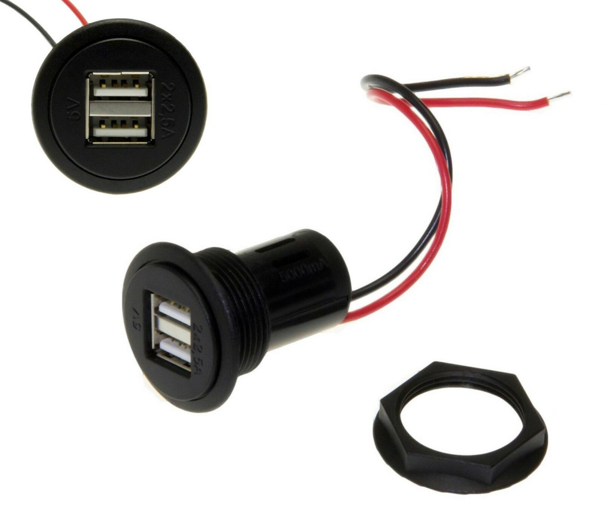 Toma USB doble 5v 2,5A - ELECTRICIDAD / Adaptadores / complementos ...